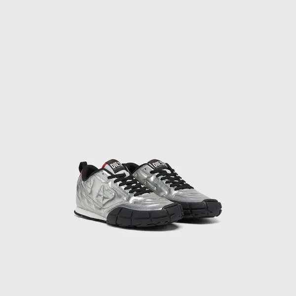 DIESEL® S-pagodha Quilted Metallic Sneakers - Silver