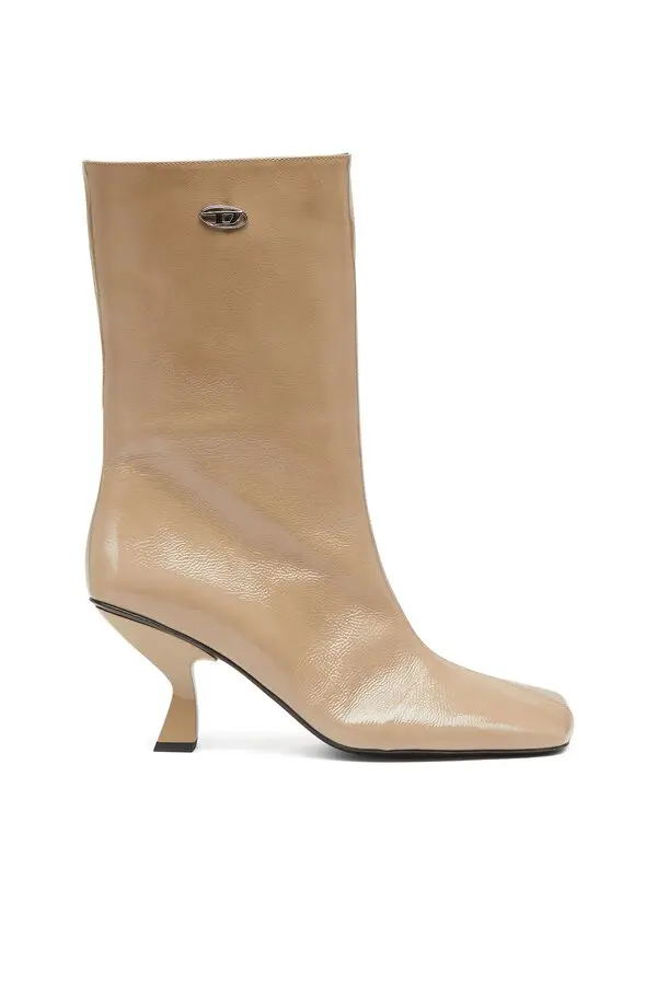 DIESEL® D-amber Square-toe Ankle Boots With Naplak Effect