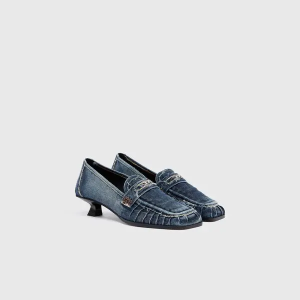 DIESEL® D-amber Penny Loafers In Denim - Blue