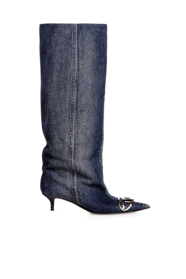 DIESEL® D-venus Slouchy Knee-high Boots - Blue