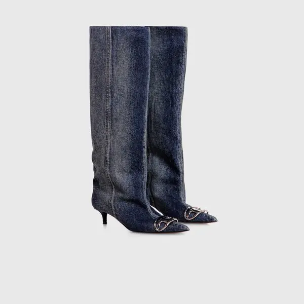 DIESEL® D-venus Slouchy Knee-high Boots - Blue