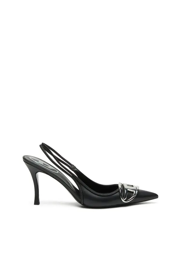 DIESEL® D-venus Slingback Pumps In Nappa Leather - Black