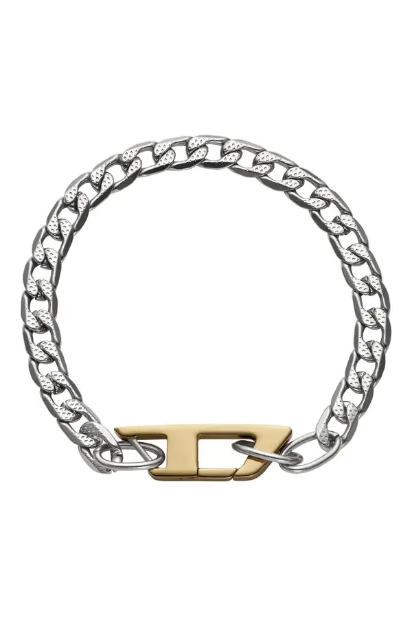 DIESEL® Stainless Steel Chain Bracelet - Silver