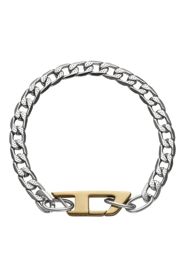 DIESEL® Stainless Steel Chain Bracelet - Silver