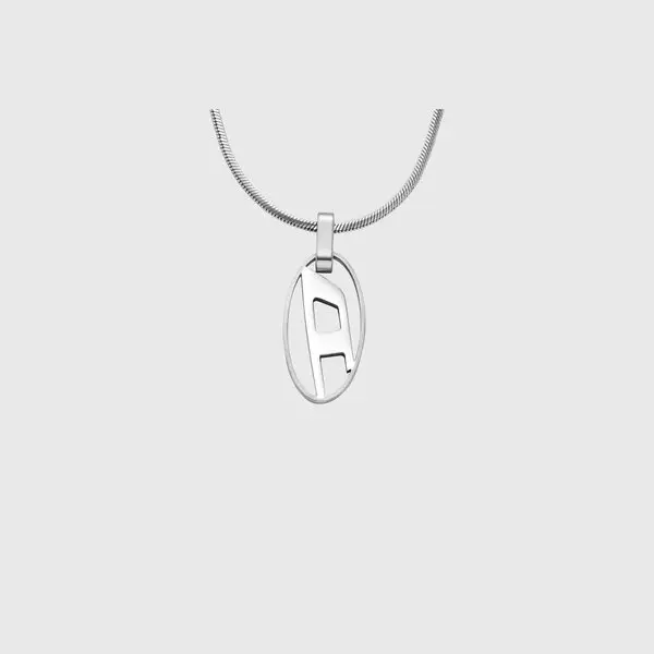 DIESEL® Stainless Steel Pendant Necklace - Silver