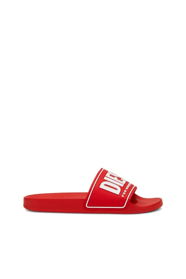 DIESEL® Logo Pool Slides - Red