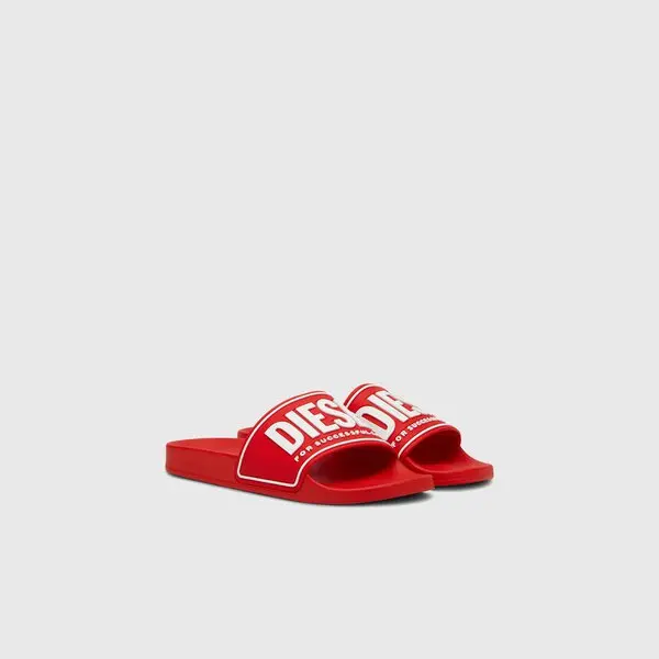 DIESEL® Logo Pool Slides - Red