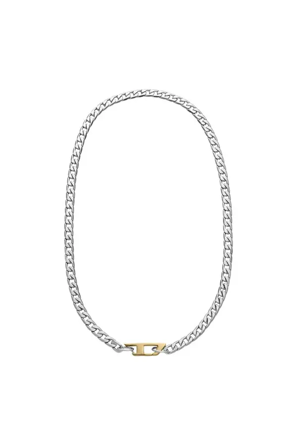 DIESEL® Stainless Steel Link Chain Necklace - Silver