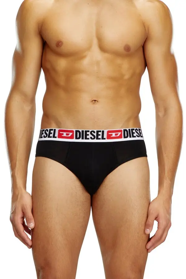DIESEL® Three-pack Of Solid-colour Briefs - Black
