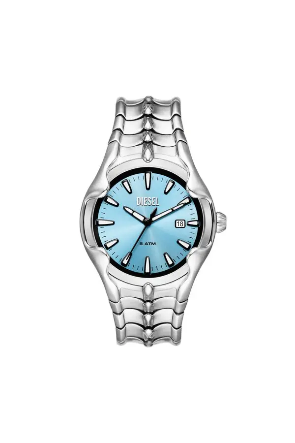 DIESEL® Stainless Steel Three-hand Date Watch - Silver