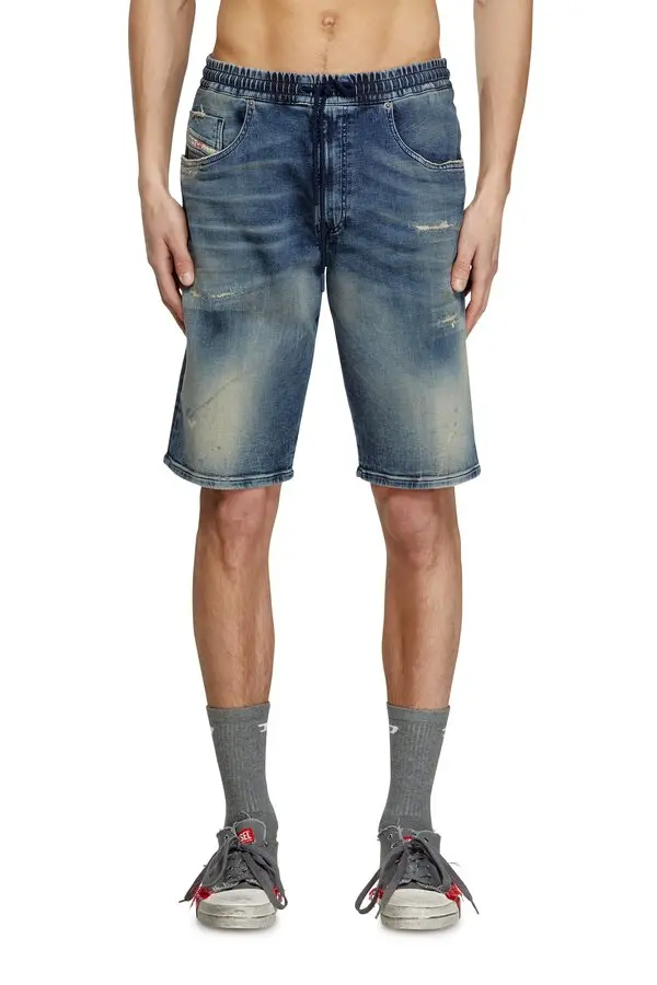 DIESEL® Joggjeans Chino Shorts With Elasticated Drawstring Waist - Blue