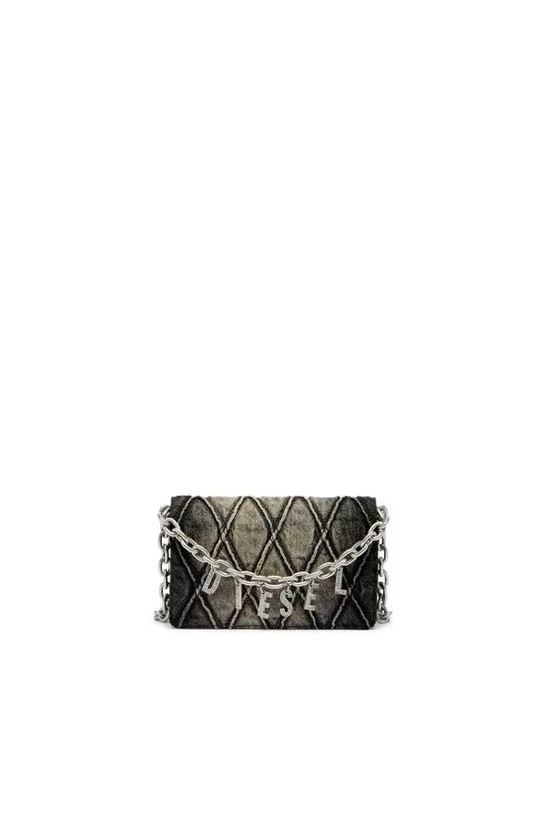 DIESEL® Wallet Purse In Argyle Quilted Denim - Black