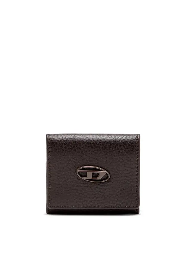 DIESEL® Coin Purse In Grainy Leather - Brown