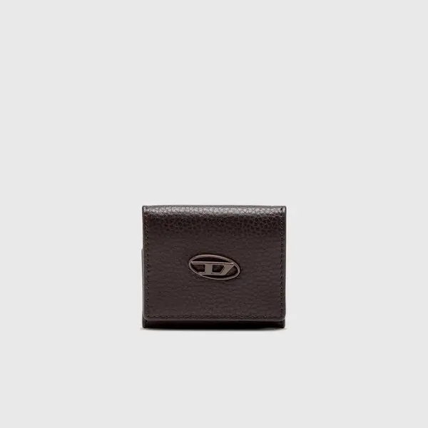 DIESEL® Coin Purse In Grainy Leather - Brown