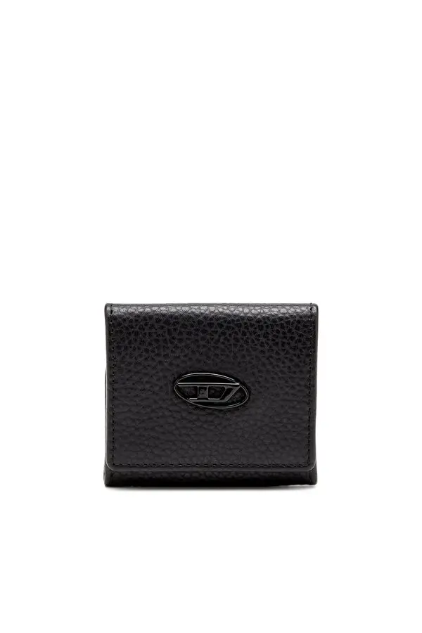 DIESEL® Coin Purse In Grainy Leather - Black