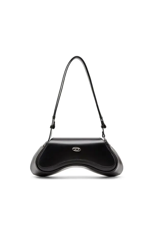 DIESEL® Semi-gloss Leather Crossbody Bag - Black