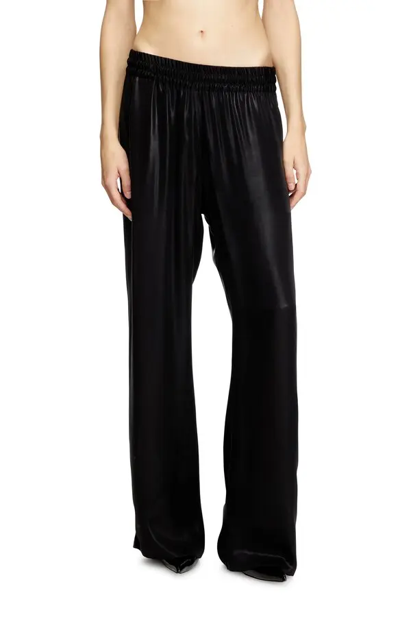 DIESEL® Satin Track Pants With Metallic Detail