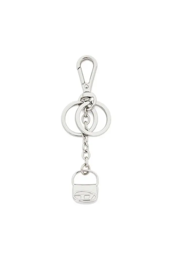 DIESEL® 1dr Bag Charm Metal Keyring - Silver