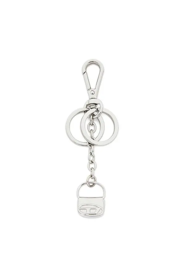 DIESEL® 1dr Bag Charm Metal Keyring - Silver