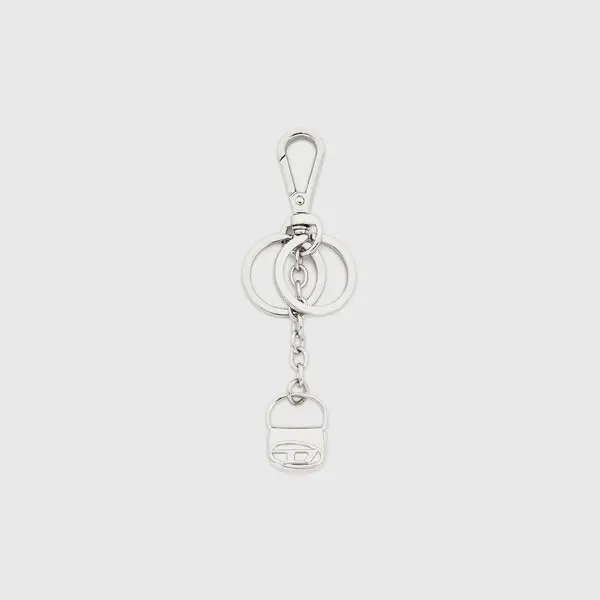 DIESEL® 1dr Bag Charm Metal Keyring - Silver