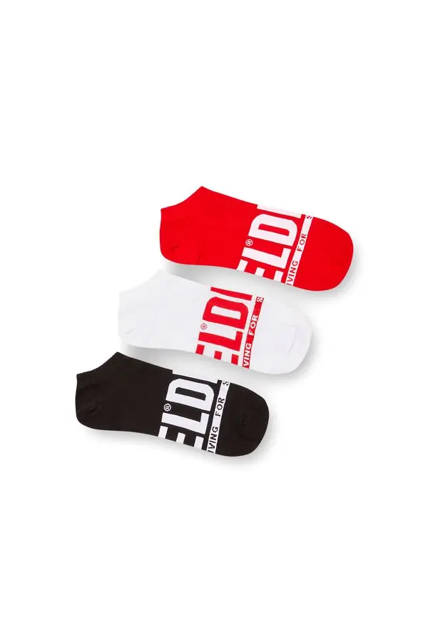 DIESEL® Three-pack Low-cut Logo Socks - Multicolor