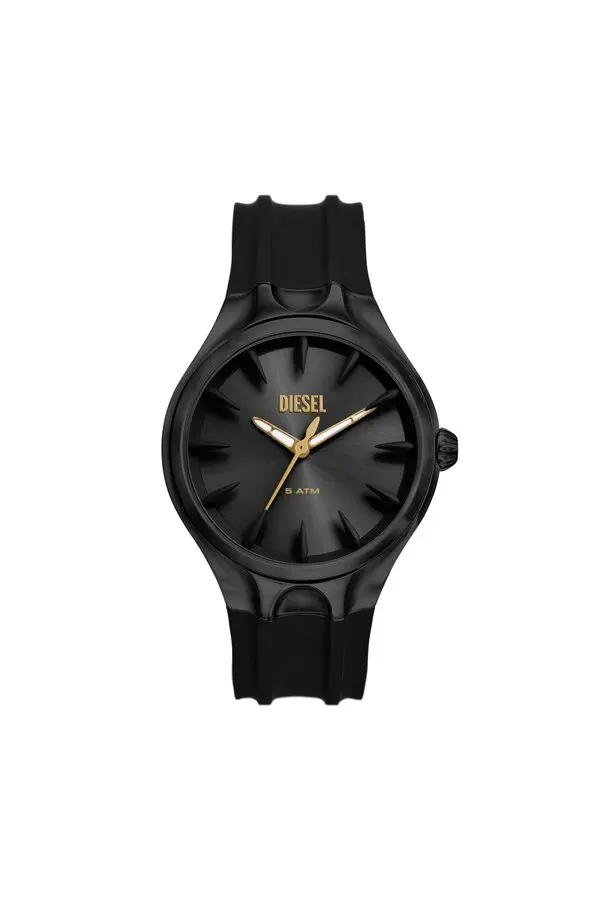 DIESEL® Silicone Strap Watch - Black