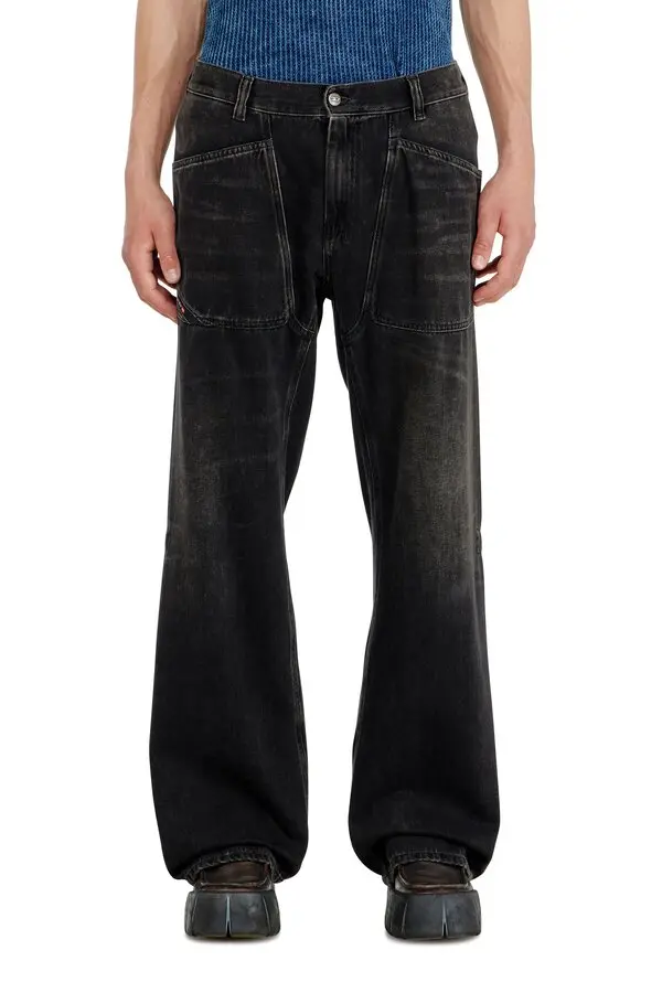 DIESEL® D-zeta Relaxed Fit Jeans - Black