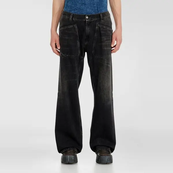 DIESEL® D-zeta Relaxed Fit Jeans - Black