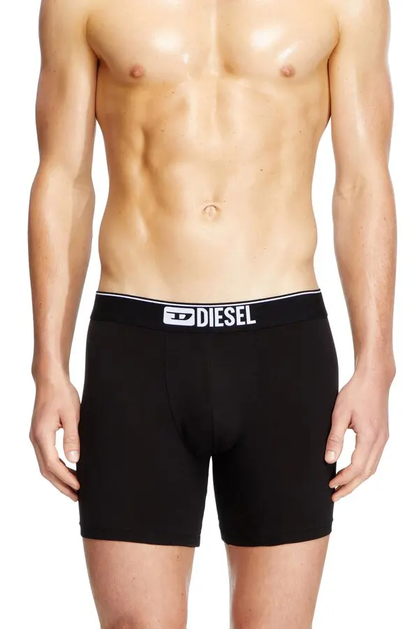 DIESEL® Three-pack Stretch Cotton Boxer Briefs - Black