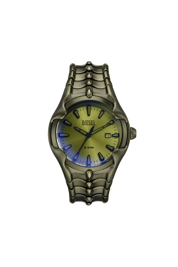 DIESEL® Three-hand Date Stainless Steel Watch - Green