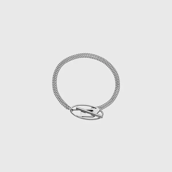 DIESEL® Stainless Steel Chain Bracelet - Silver