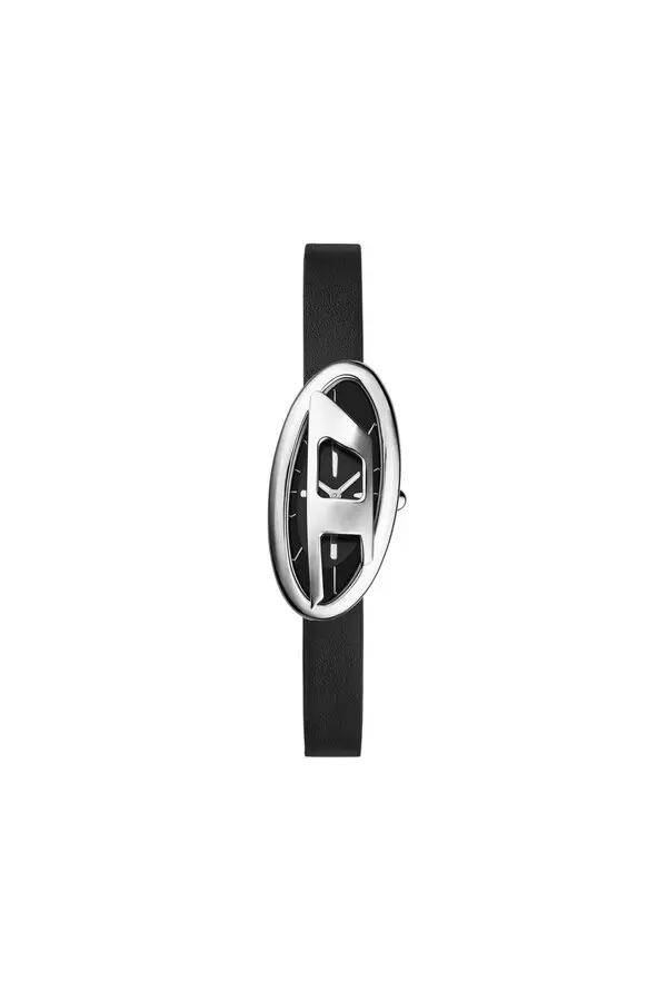 DIESEL® D-era Two-hand Leather Watch - Black