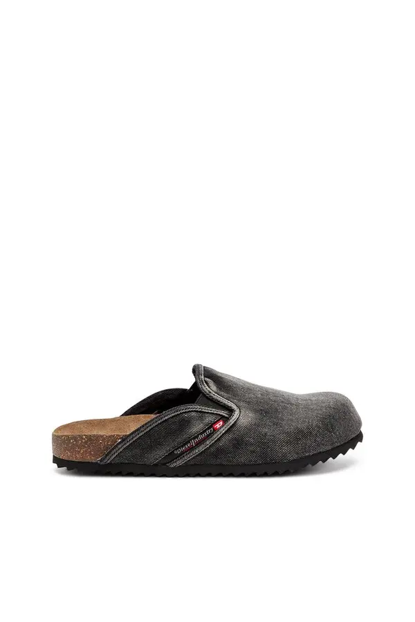 DIESEL® D-woodstock Denim Mules - Black