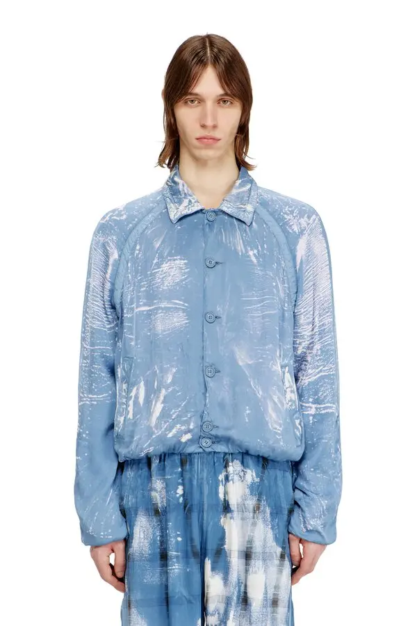 DIESEL® X-ray Effect Viscose Satin Jacket
