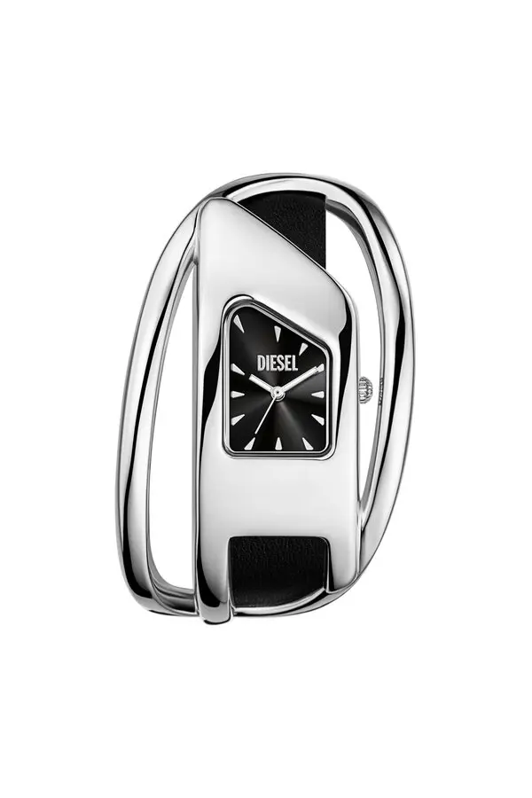 DIESEL® Wrap-d Stainless Steel And Leather Watch - Silver