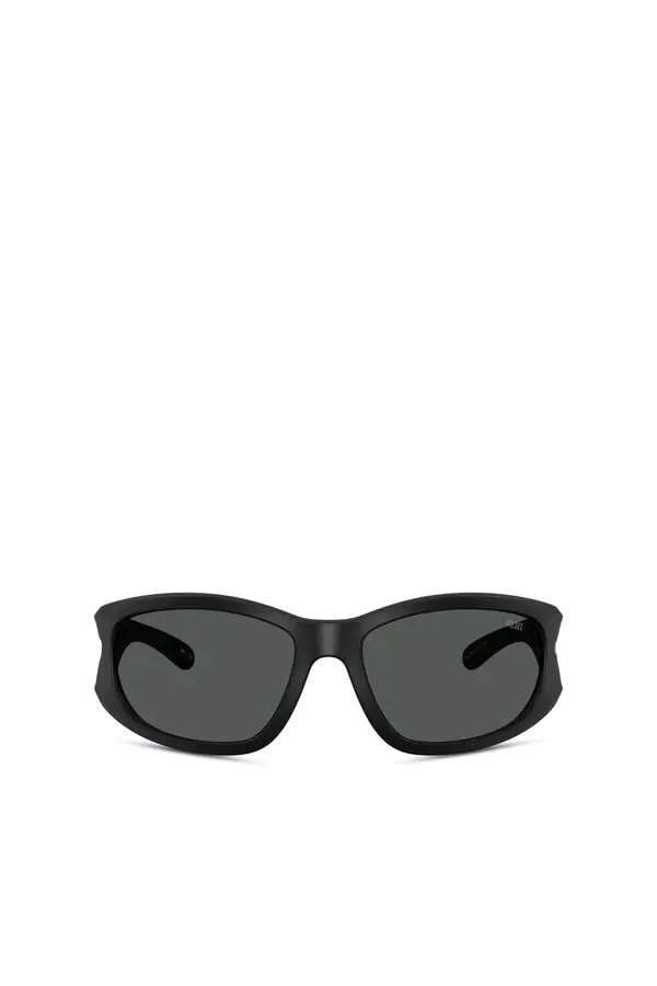DIESEL® Rectangle Sunglasses With Wraparound Shape - Black