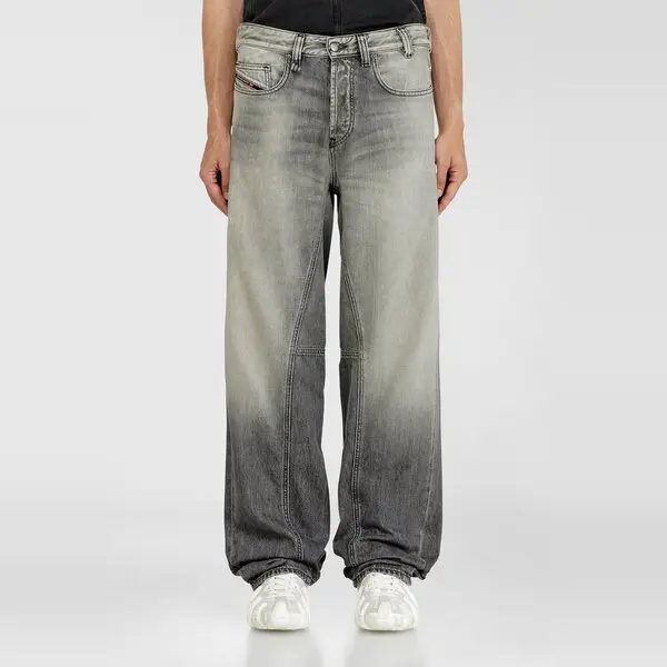 DIESEL® Relaxed Fit Low Waist Wide Leg Jeans - Grey