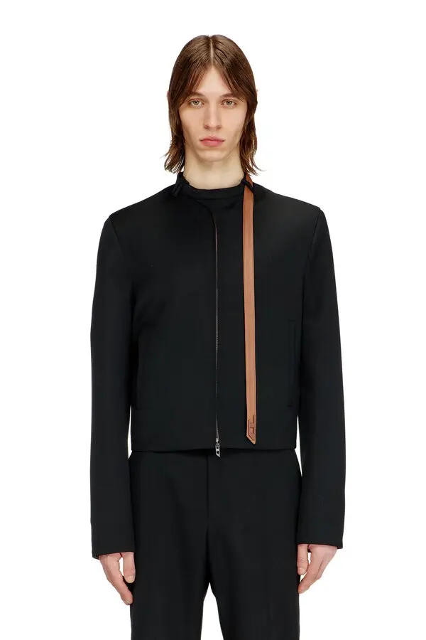 DIESEL® Tailored Jacket With Biker Neck Strap