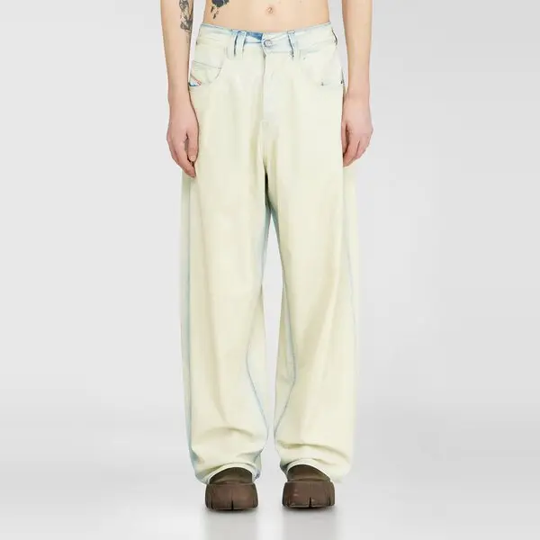 DIESEL® Relaxed Fit Jeans With Regular Waist And Wide Leg - Blue