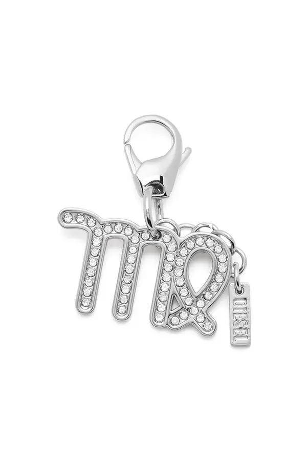 DIESEL® Metal Virgo Zodiac Charm With Rhinestones