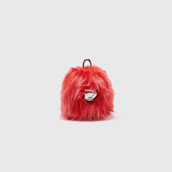DIESEL® Furry Charm With Oval D Logo Detail - Red