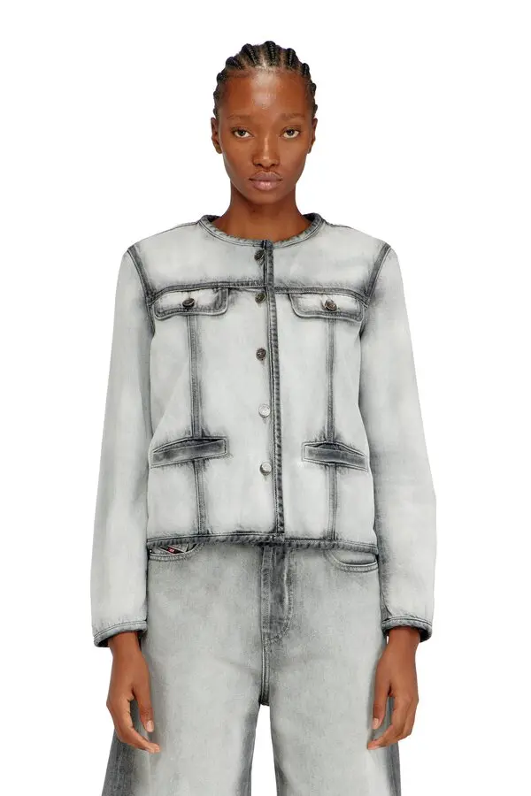 DIESEL® Skeleton Effect Denim Jacket - Grey