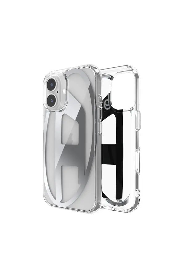 DIESEL® Oval D Mirror Case For I P 16 - Silver