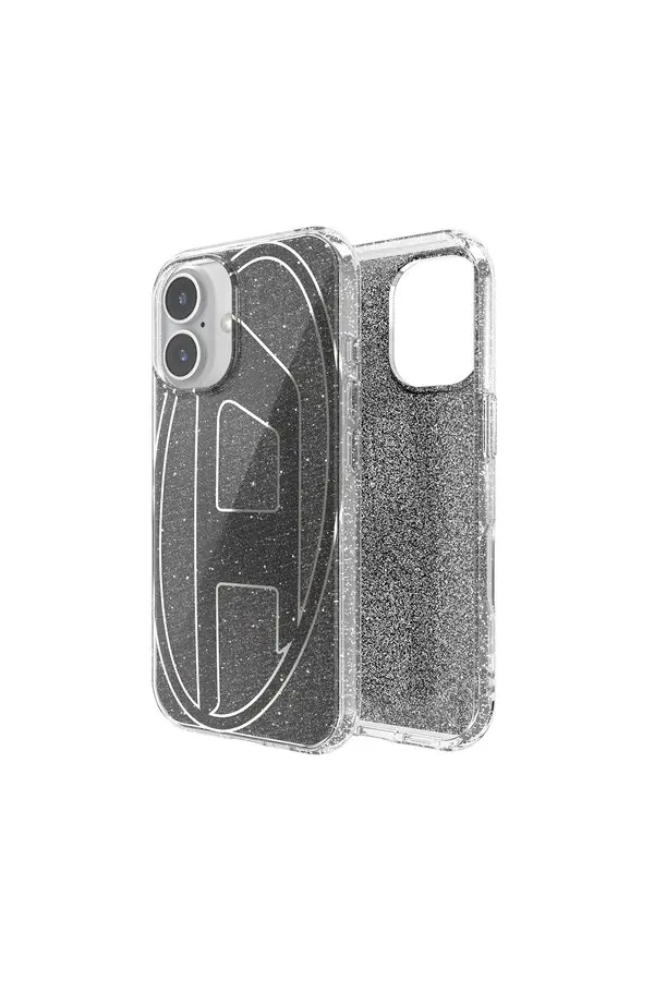 DIESEL® Oval D Glitter Case For I P 16 - Black