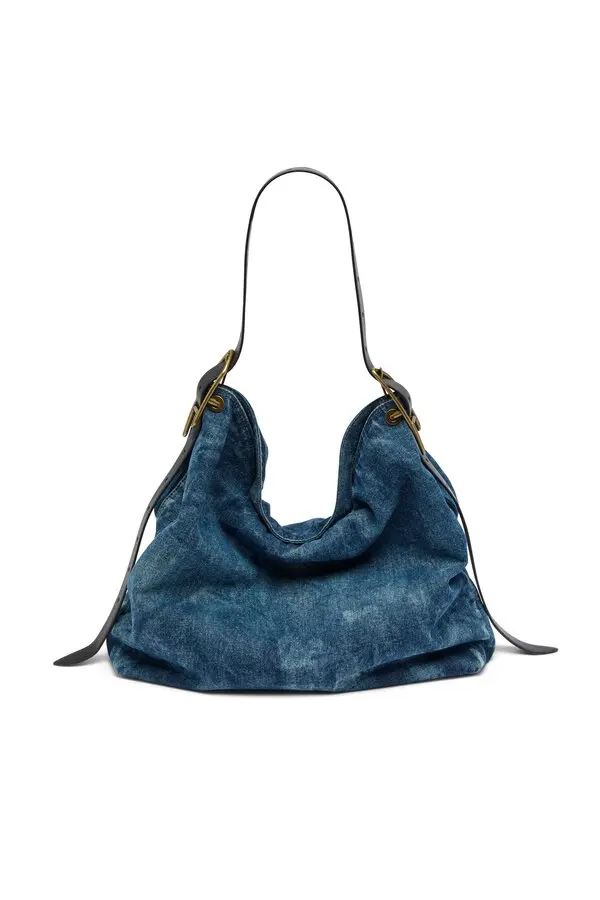DIESEL® D-line Denim Hobo Bag - Blue