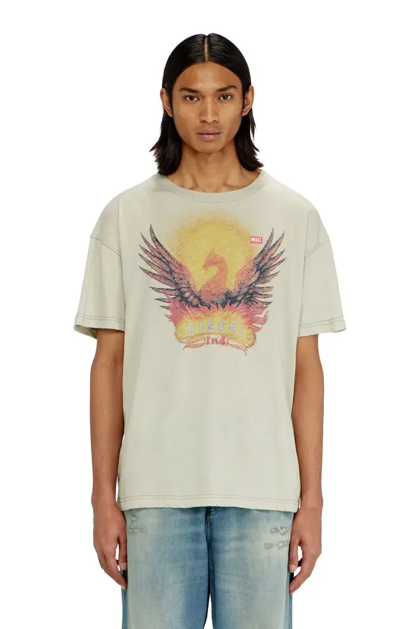 DIESEL® Regular T-shirt With Phoenix Print