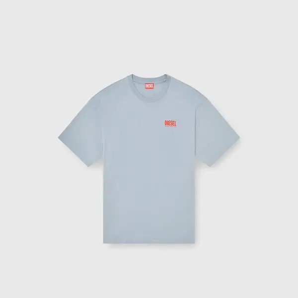 DIESEL® Cotton T-shirt With Biscotto Print - Grey