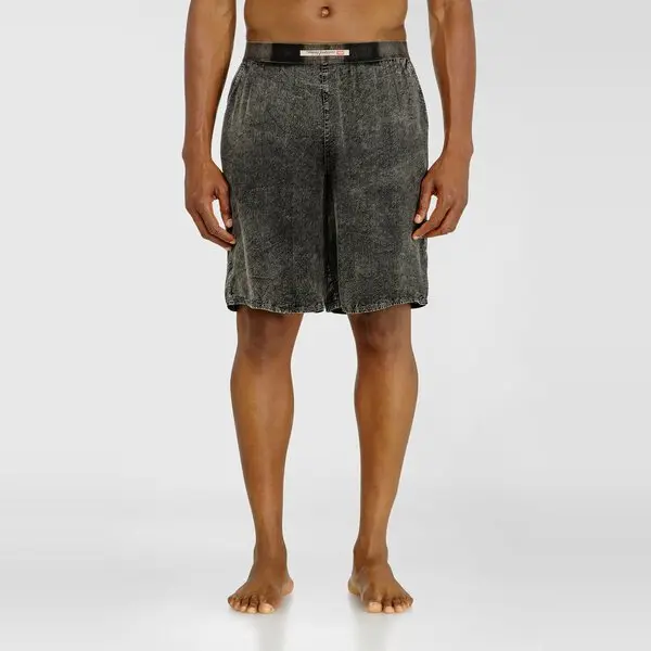 DIESEL® Treated Fluid Viscose Short Pants - Grey