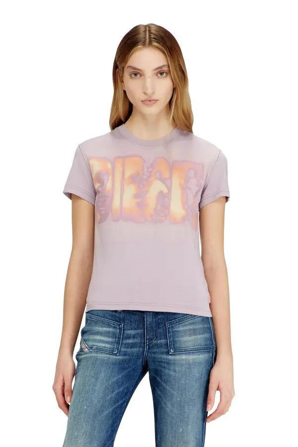 DIESEL® Slim Fit Graphic Print T-shirt - Violet