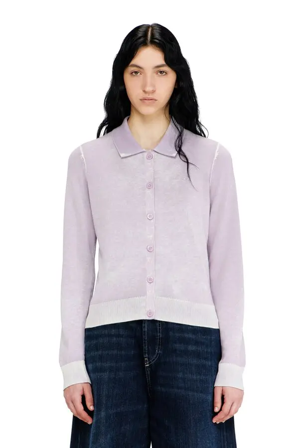 DIESEL® Cardigan With Faded Reverse Print